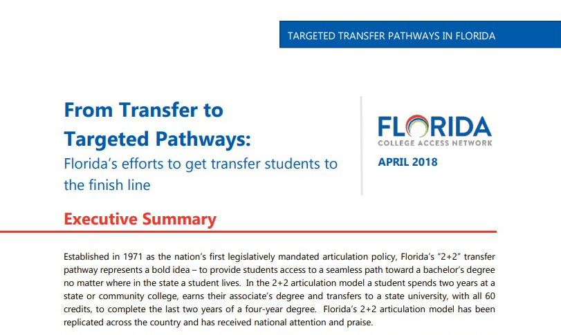 From Transfer to Targeted Pathways: Getting Florida Transfer Students ...