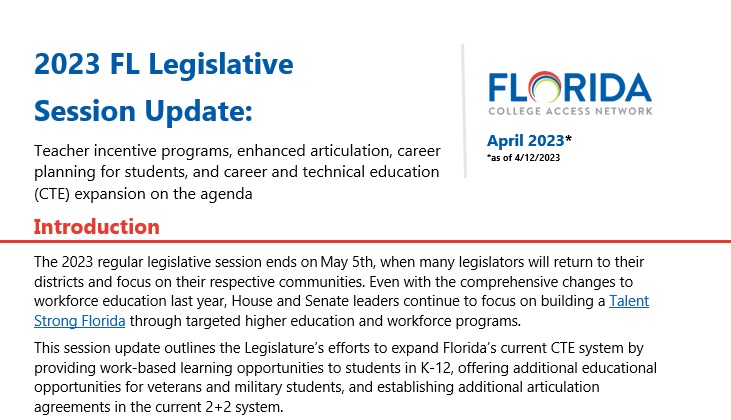 POLICY BRIEF — 2023 Florida Legislative Session Update - Florida ...